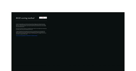 Rice Model Scoring Template And Guide Free Pdf Download