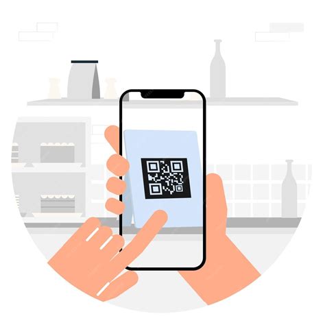 Numérisation Du Processus De Document à Laide Du Scanner Qr Vecteur