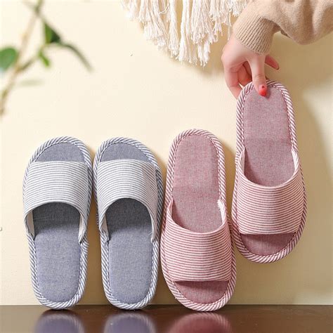 Dép bông đi trong nhà mùa đông dép vải lanh đi trong nhà xuất Nhật siêu xinh đế cao su chống