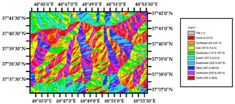 Aspect Variation Map In Research Area Download Scientific Diagram