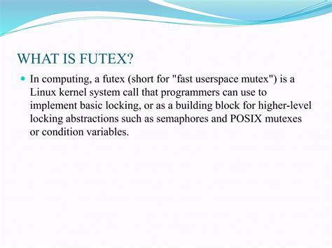 Futex Ppt Pptx