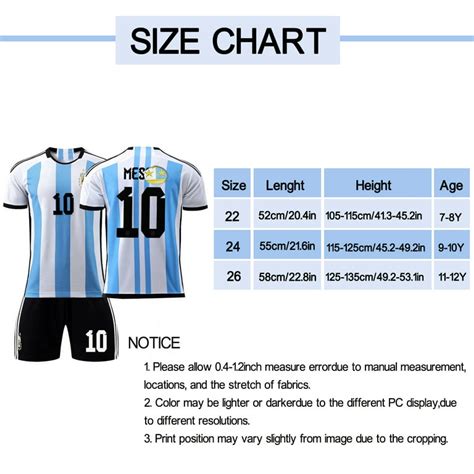 Soccer Jersey Size Chart Youth