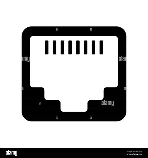 Ethernet Port Icon Lan Network Port Communication Port Stock Illustration Stock Vector Image
