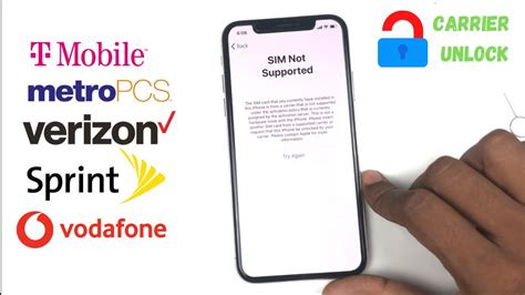 IPhone Carrier Unlock 2021 SIM Not Supported Fix YouTube