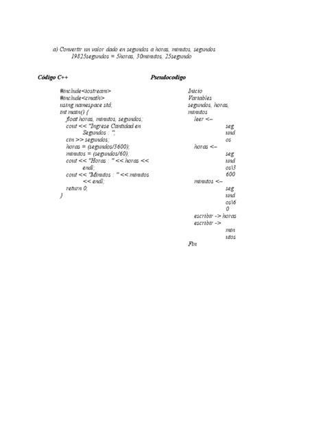 Algoritmos Y Pseudocodigos Pdf C Pie Unidad