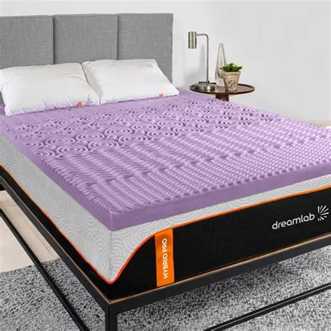Colchoneta Memory Foam King Size Dreamlab Topper Lavanda 7cm Meses