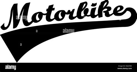 Motorbike Word Retro Stock Vector Art Illustration Vector Image