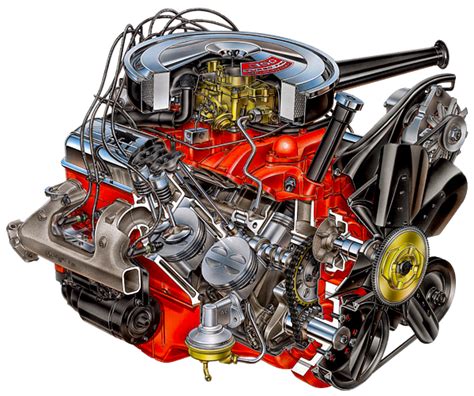 Cutaway Small Block Engine V6 350 Turbo Fire Greeting Card By Vladyslav