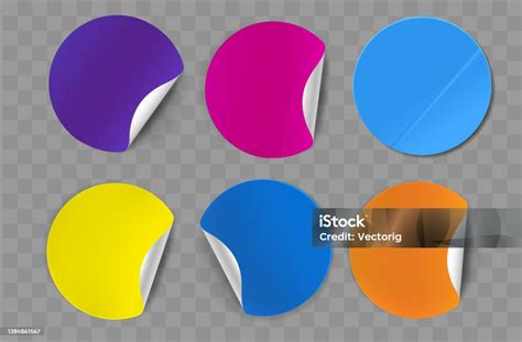 Realistic Paper Stickers向量圖形及更多人工造的圖片 人工造的 便利貼 信 文件 Istock