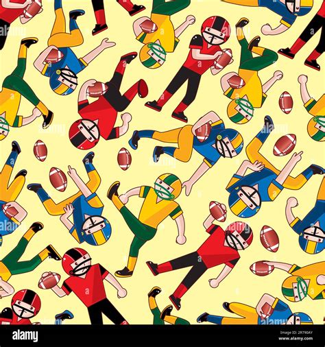 Seamless Football Pattern Stock Vector Image And Art Alamy