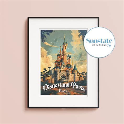 Vintage Disneyland Paris Poster Etsy