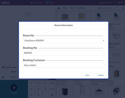 Odoo Hotel POS Extension WebKul