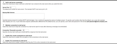 Server Settings Mail Coldfusion Tuning Guide