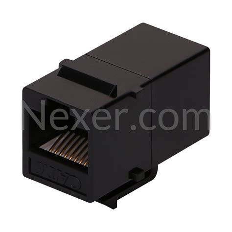 Cat6 Slim Inline Coupler Black