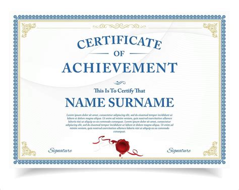 Retro Certificate Template Design Layout For Print Elegant Blank Certificate For Diploma