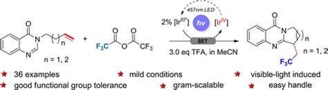 Visible‐light Induced Trifluoromethylation Cyclization Of Unactivated Alkene‐bound