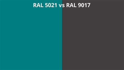 Ral 5021 Vs 9017 Ral Colour Chart Uk