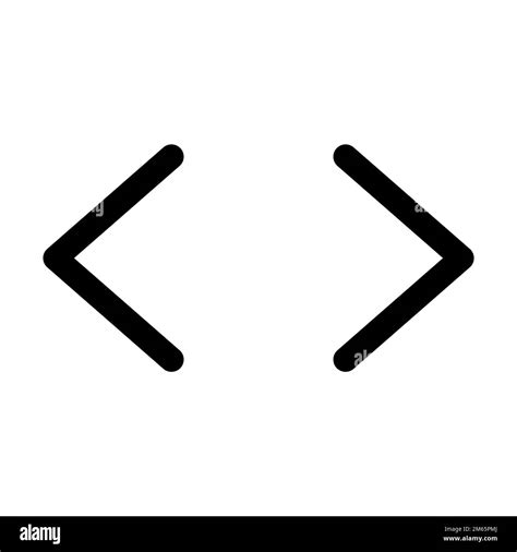 Code Icon Line Isolated On White Background Black Flat Thin Icon On Modern Outline Style