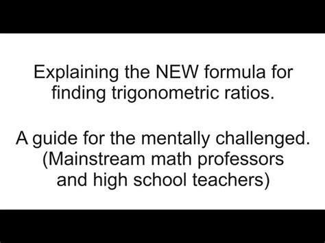Explaining The Closed Form Trig Ratio Formulas Superior To Anything