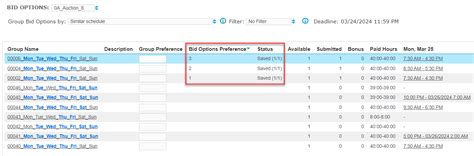 Submit Multiple Grouped Shift Bids For A Full Schedule Period Auction