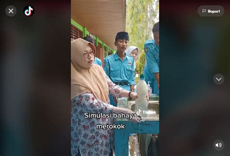 Viral Guru Tunjukan Simulasi Bahaya Merokok Netizen Edukasi Yang