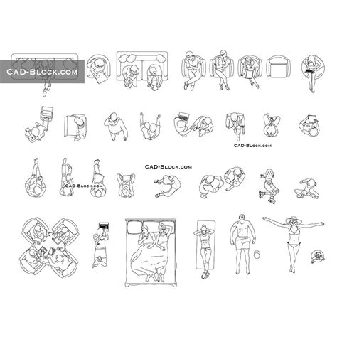 Person Top View Cad Blocks Autocad Dwg