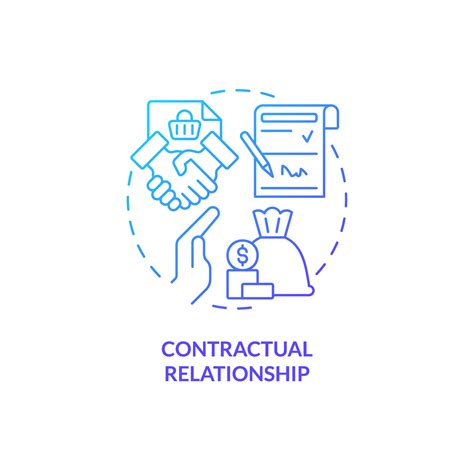d degradado contractual relación Delgado línea icono concepto aislado vector azul ilustración