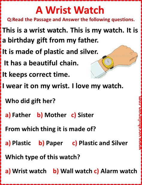 Reading Comprehension Worksheet For Grade 1 Vocabularyan Reading