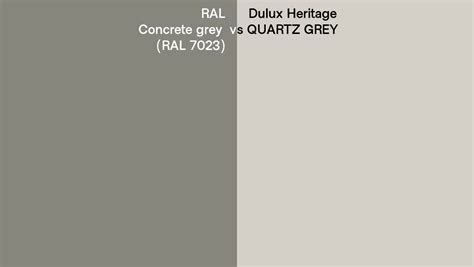 Ral Concrete Grey Ral 7023 Vs Dulux Heritage Quartz Grey Side By Side