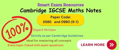 Igcse Revision Notes Maths Smart Exam Resources