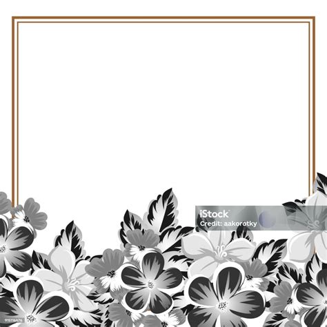 흑백 색상의 프레임입니다 디자인 엽서 인사말 생일 발렌타인의 날 결혼식 파티 휴일 축 하에 대 한 초대 대 한 장식 0명에 대한 스톡 벡터 아트 및 기타 이미지 Istock