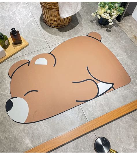 Hot Selling Cartoon Soft Super Absorbent Bathroom Floor Mats Irregular