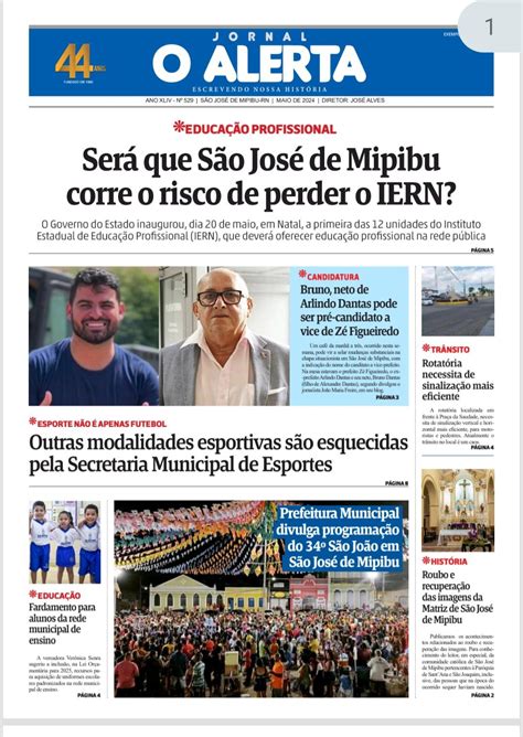 Jornal O Alerta Circula Neste S Bado Em S O Jos De Mipibu Blog O