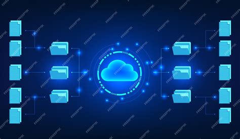 Premium Vector Cloud Technology Inside The Technology Circle Along