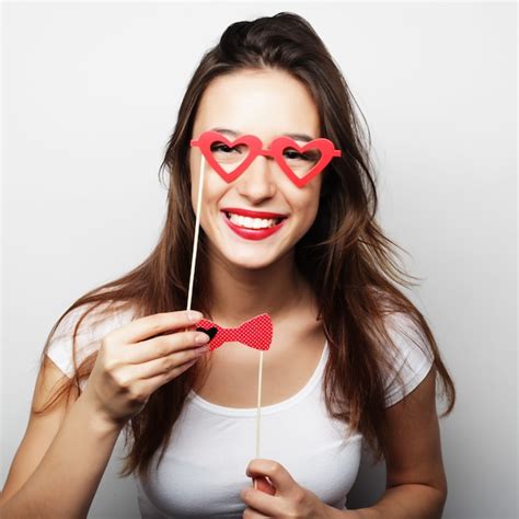 Premium Photo Party Image Playful Young Woman Holding A Party