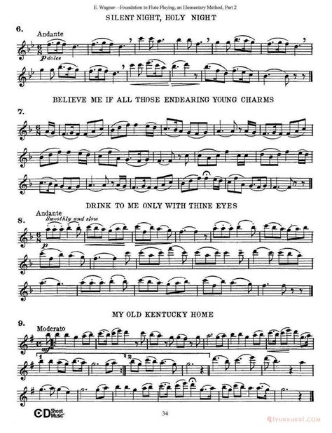 长笛演奏基础教程练习（collection Of Songs And Solos） 长笛学习网