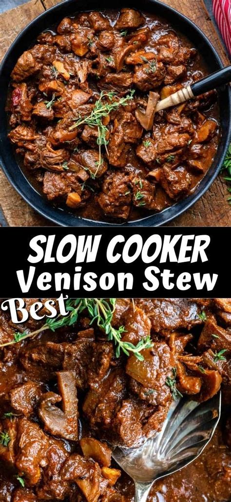 Slow Cooker Venison Stew Slow Cooker Venison Venison Steak Recipes