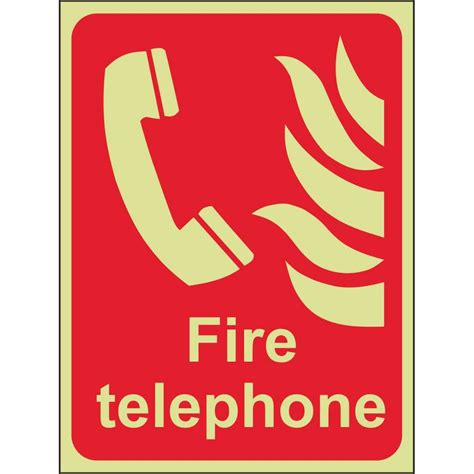 Fire Telephone Signs Photoluminescent Fire Fighting Signs Ireland