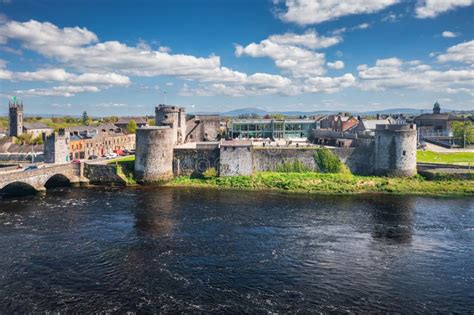 13th Century King Johns Castle In Limerick By The Shannon River