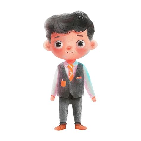 Rapaz Rico Empresário Fundo Branco 4 Vetor Premium