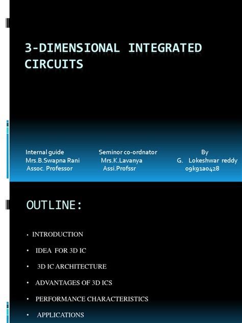 3 Dimensional Integrated Circuits Pdf Integrated Circuit Electronic Circuits