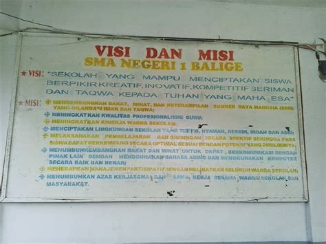 Visi Dan Misi SMA Negeri 1 Balige