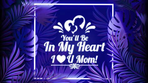 I Love You Mom Wallpaper 4k Mom Daughter Blue