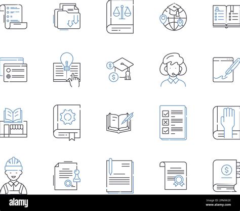 Book And Science Outline Icons Collection Book Science Reading
