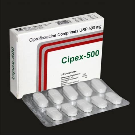 Cipex 500mg Ciprofloxacin Comprimes Tablets Usp Dry Place At Best Price