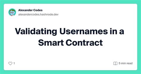 validating usernames in a smart contract r algorand
