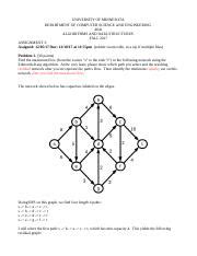 Hw3 Standard Solution Pdf UNIVERSITY OF MINNESOTA DEPARTMENT OF COMPUTER SCIENCE AND