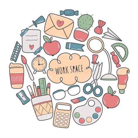Doodle Workspace Stock Illustrations Doodle Workspace Stock