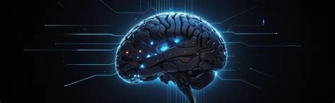Futuristic AI Brain Concept Digital Neural Network Visualization in HighTech Environment ...