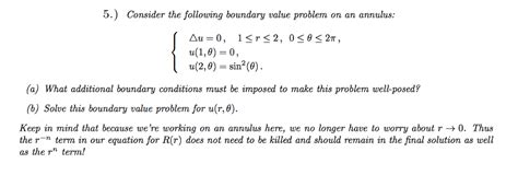 Solved Consider The Following Boundary Value Problem On An Chegg